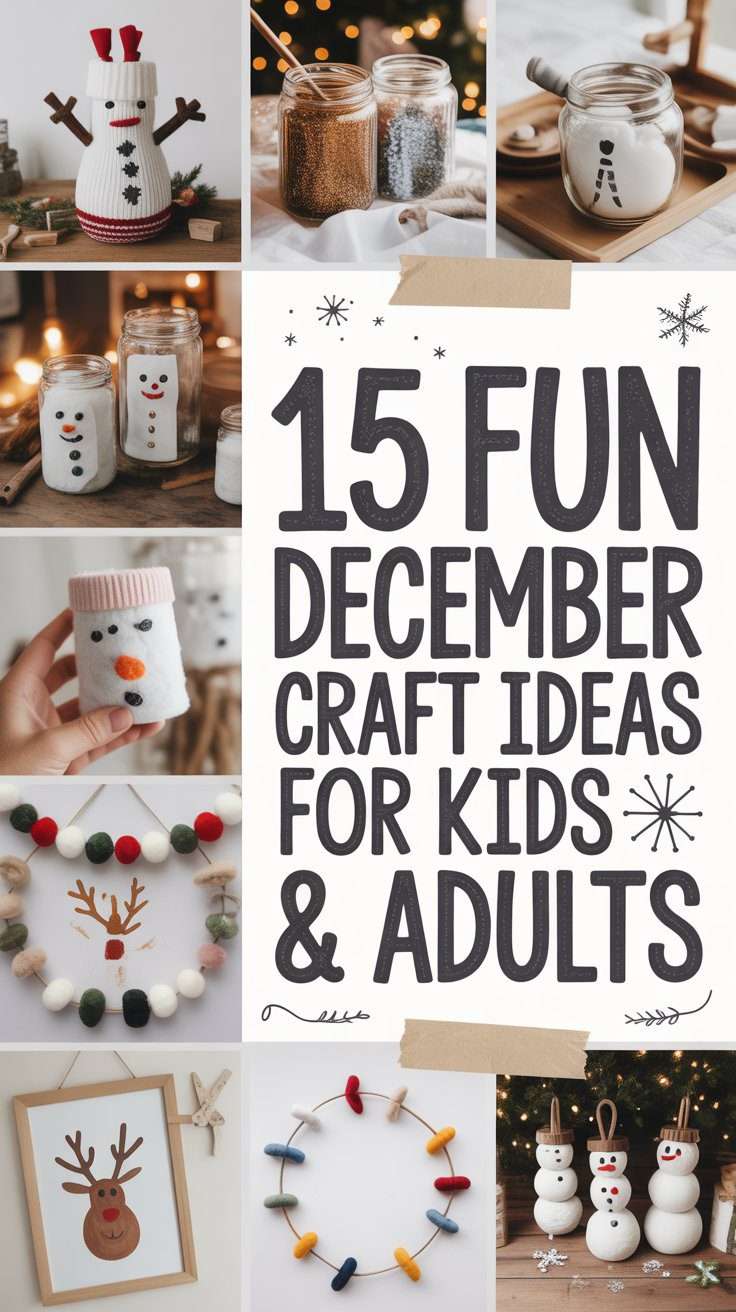 15 Fun December Craft Ideas for Kids & Adults - Miimo Meu