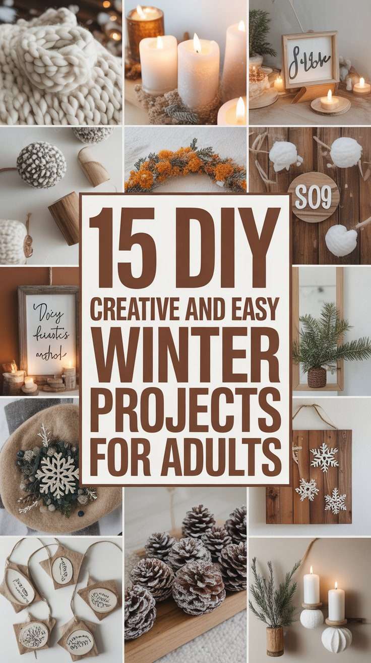 15 DIY Creative and Easy Winter Projects for Adults - Miimo Meu
