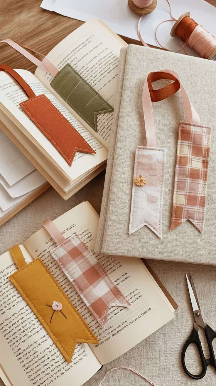 DIY Fabric Scrap Bookmarks (Easy Sewing Project for Beginners) - Miimo Meu