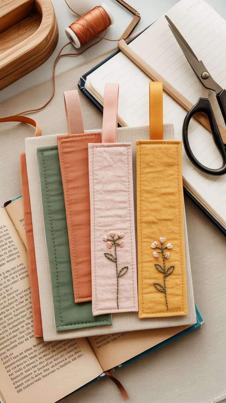 DIY Fabric Scrap Bookmarks (Easy Sewing Project for Beginners) - Miimo Meu