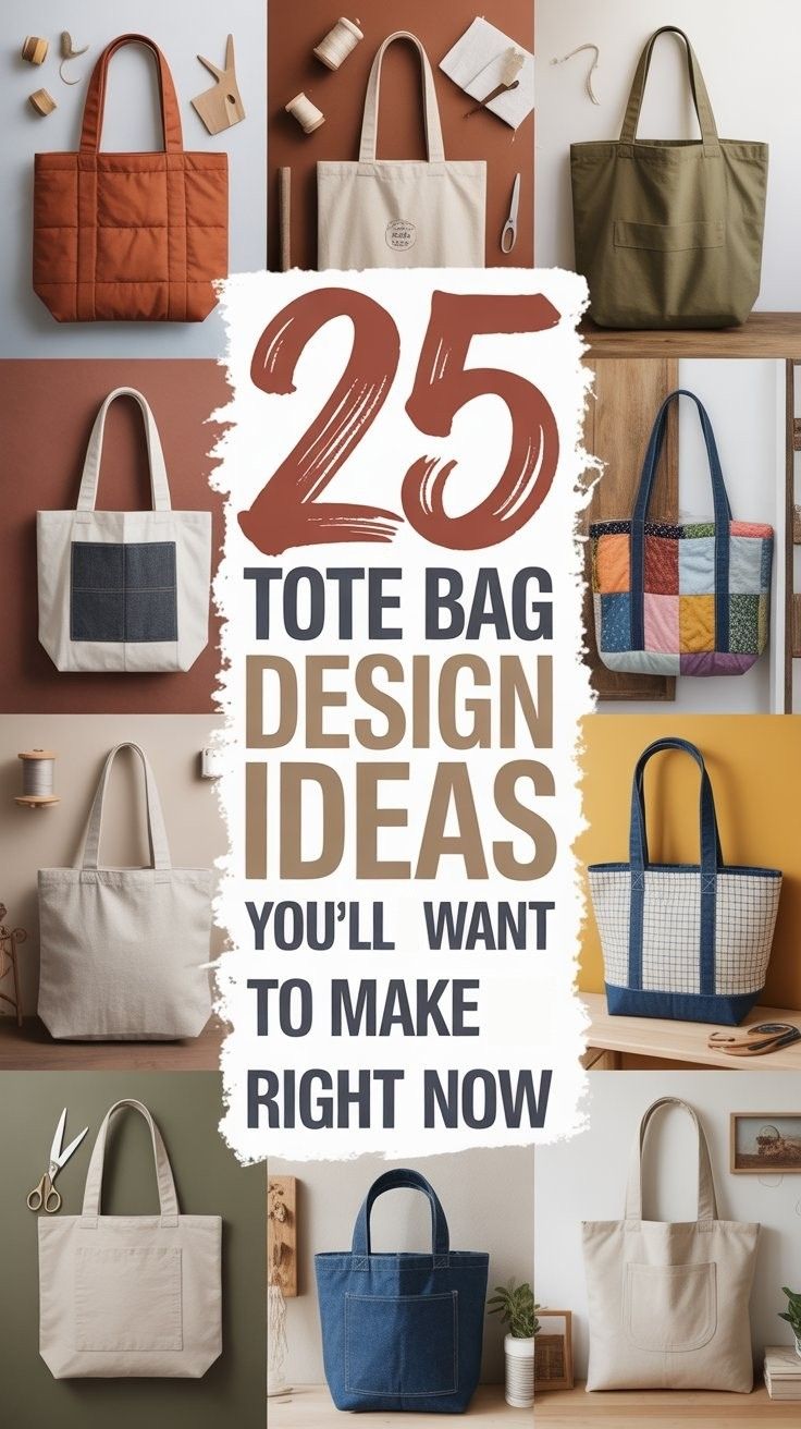 25 Tote Bag Design Ideas: Simple, Modern & Handmade Designs - Miimo Meu